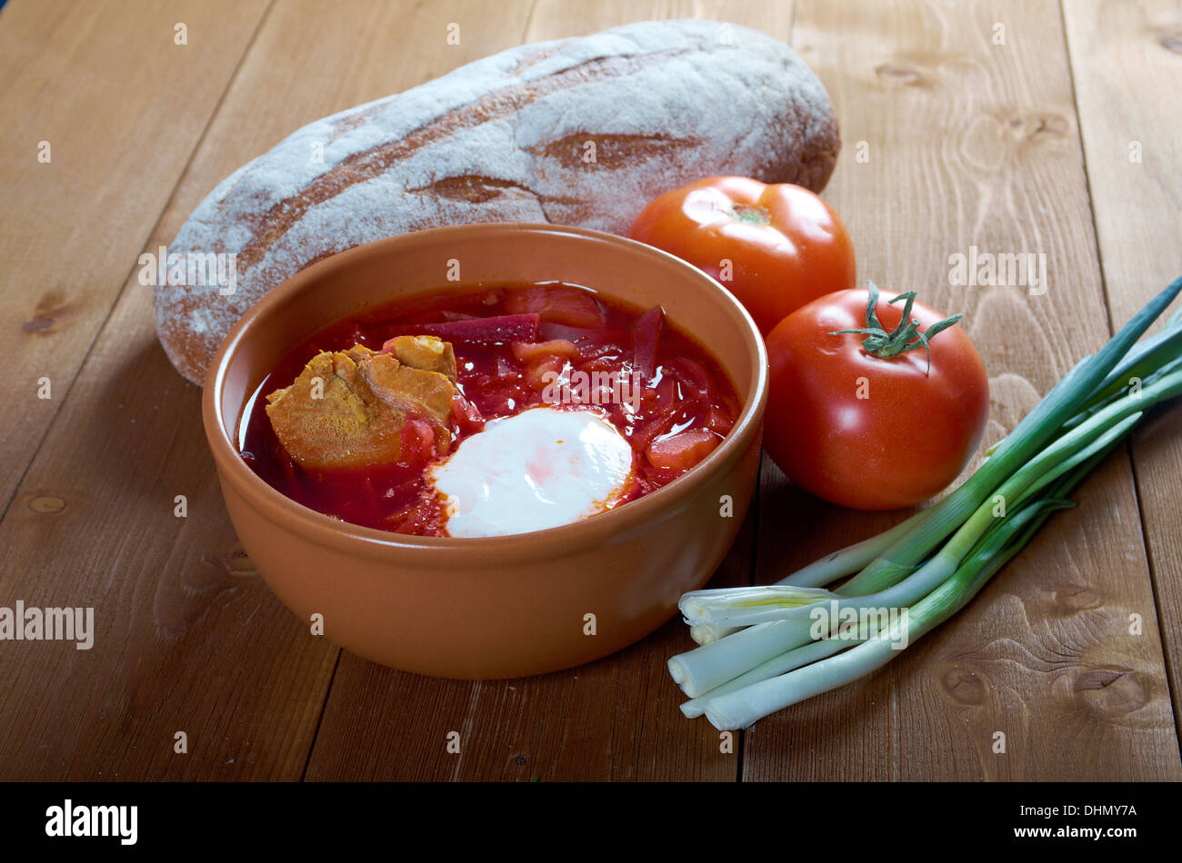 red-beet soup (borscht Stock Photo - Alamy