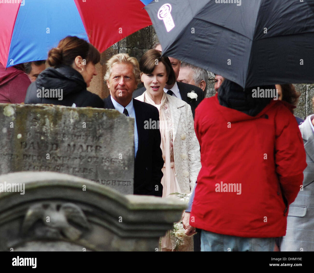 Nicole Kidman filming a wedding scene of the new movie 'The Railway Man ...