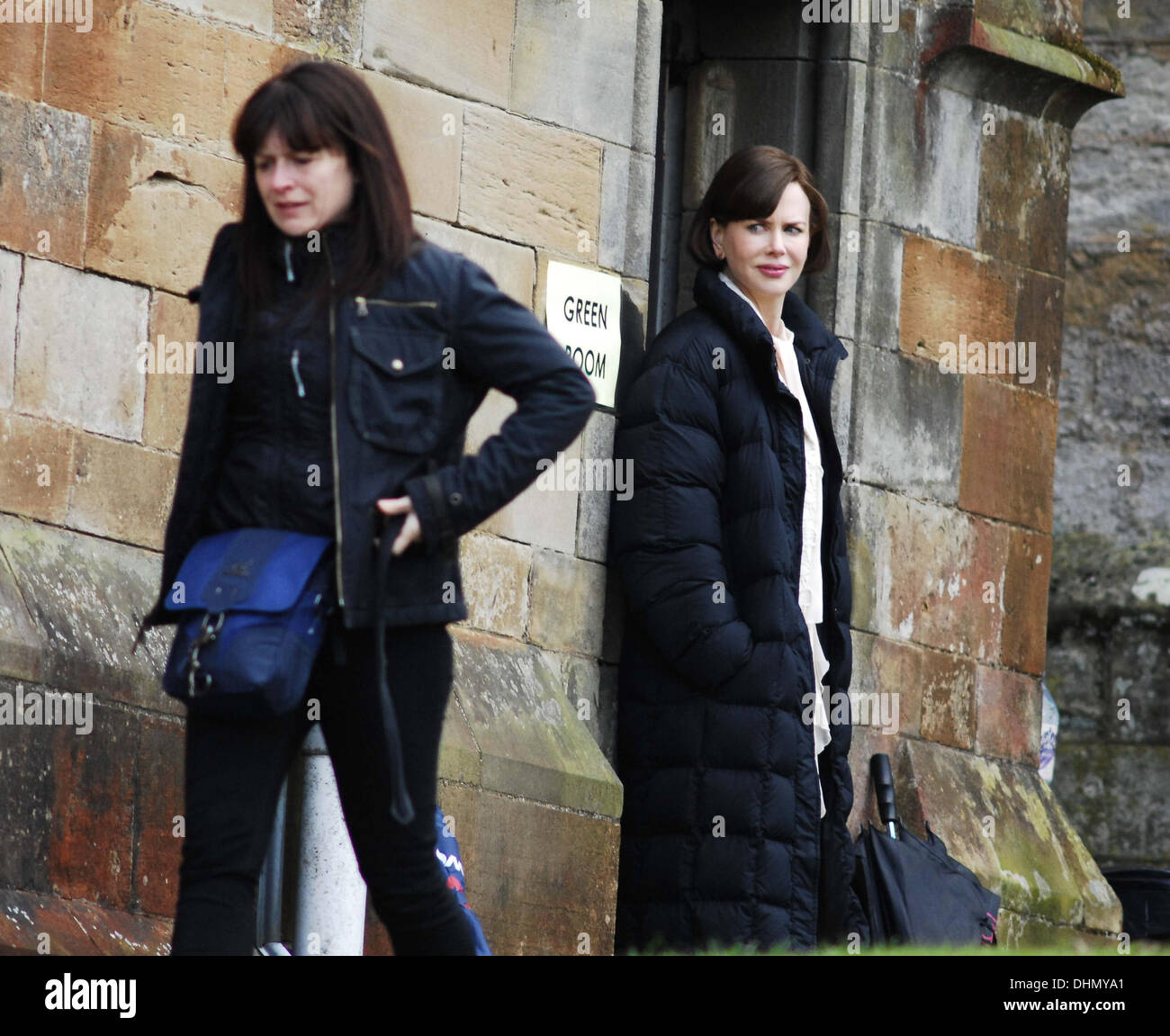 Nicole Kidman on the film set of her new movie 'The Railway Man' Fife ...
