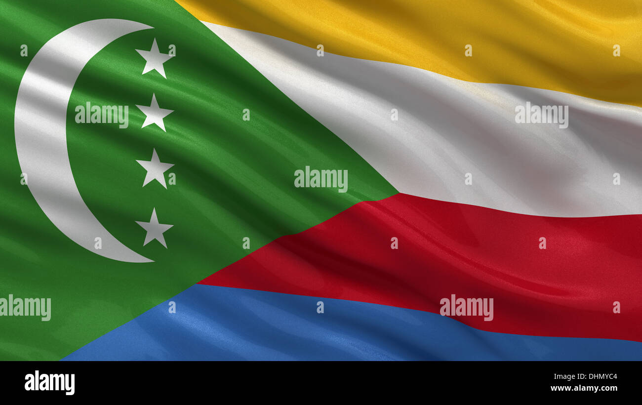Flag of the Comoros Stock Photo - Alamy
