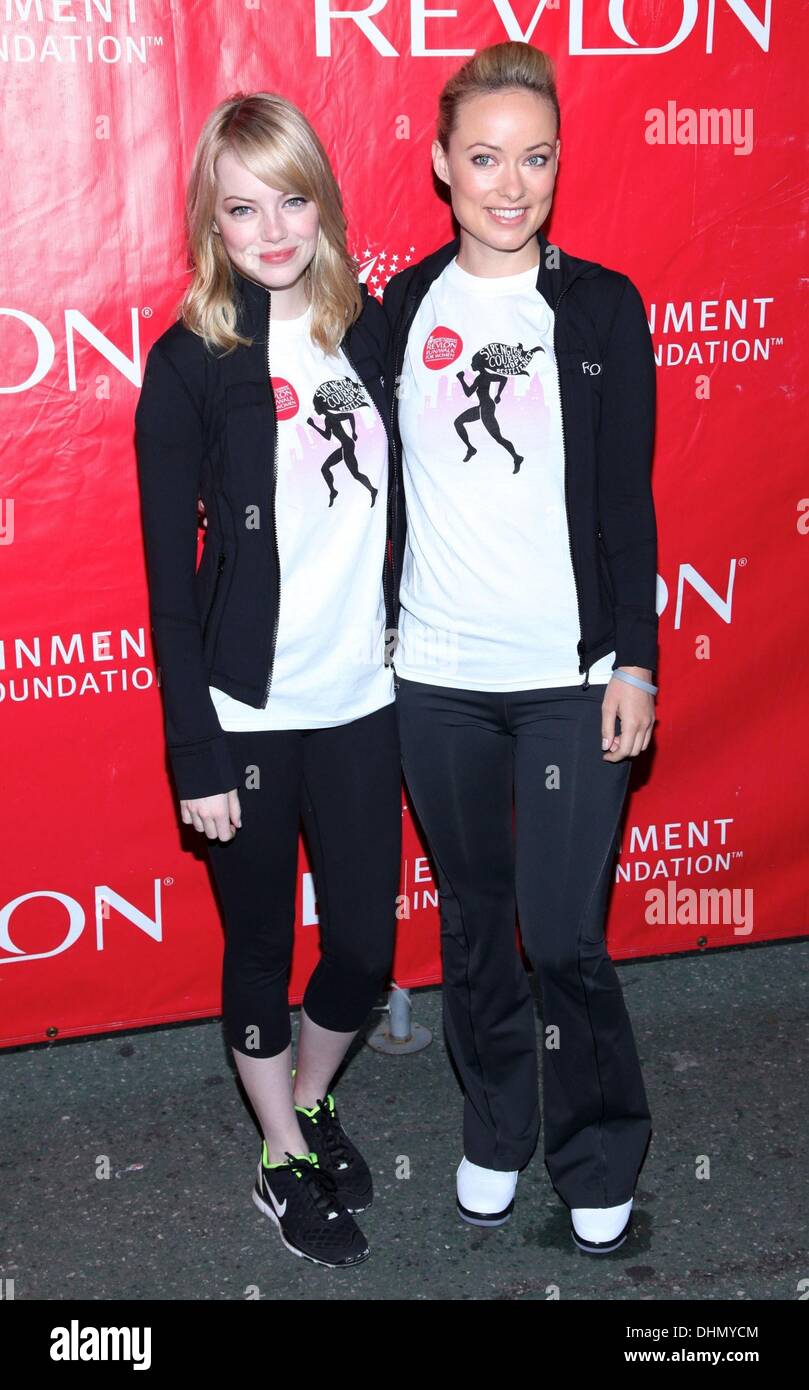 Emma Stone and Olivia Wilde The 15th Annual EIF REVLON Run/Walk for ...