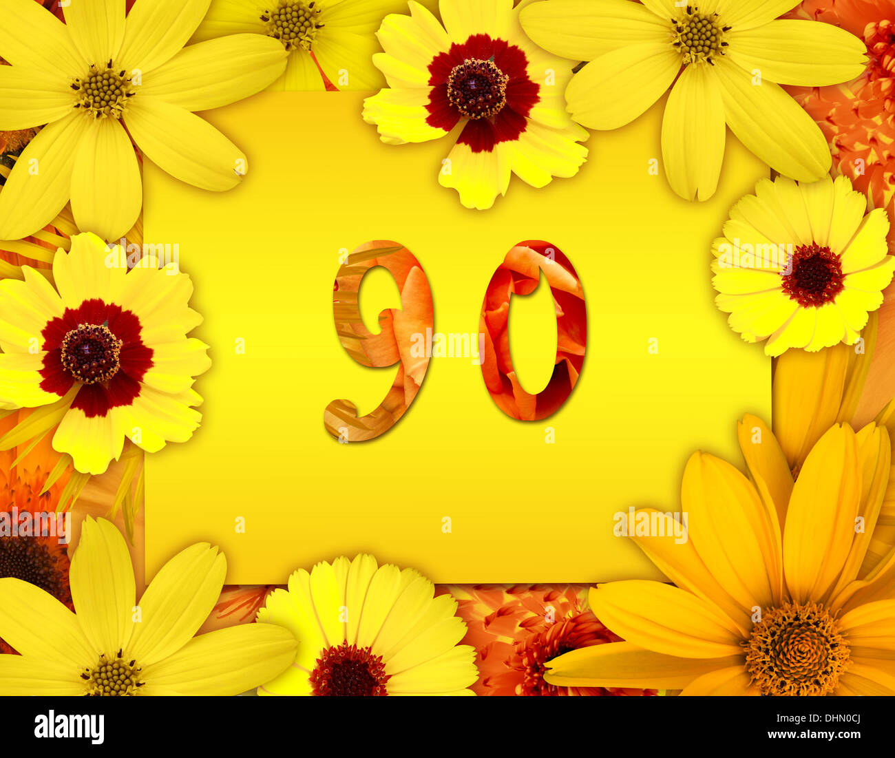 card with number 90 Stock Photo - Alamy