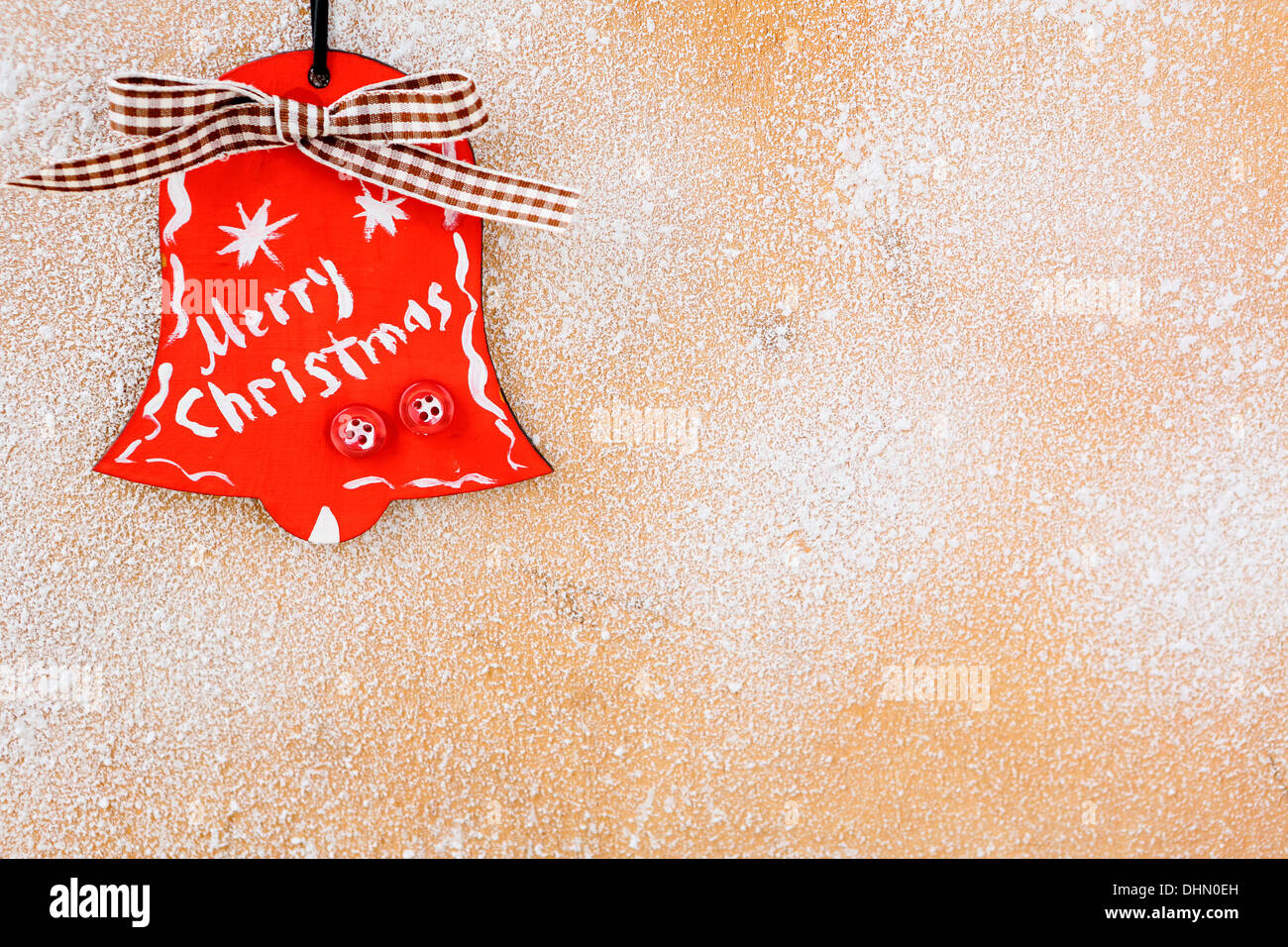 background with an old red bell, decoration Stock Photo - Alamy