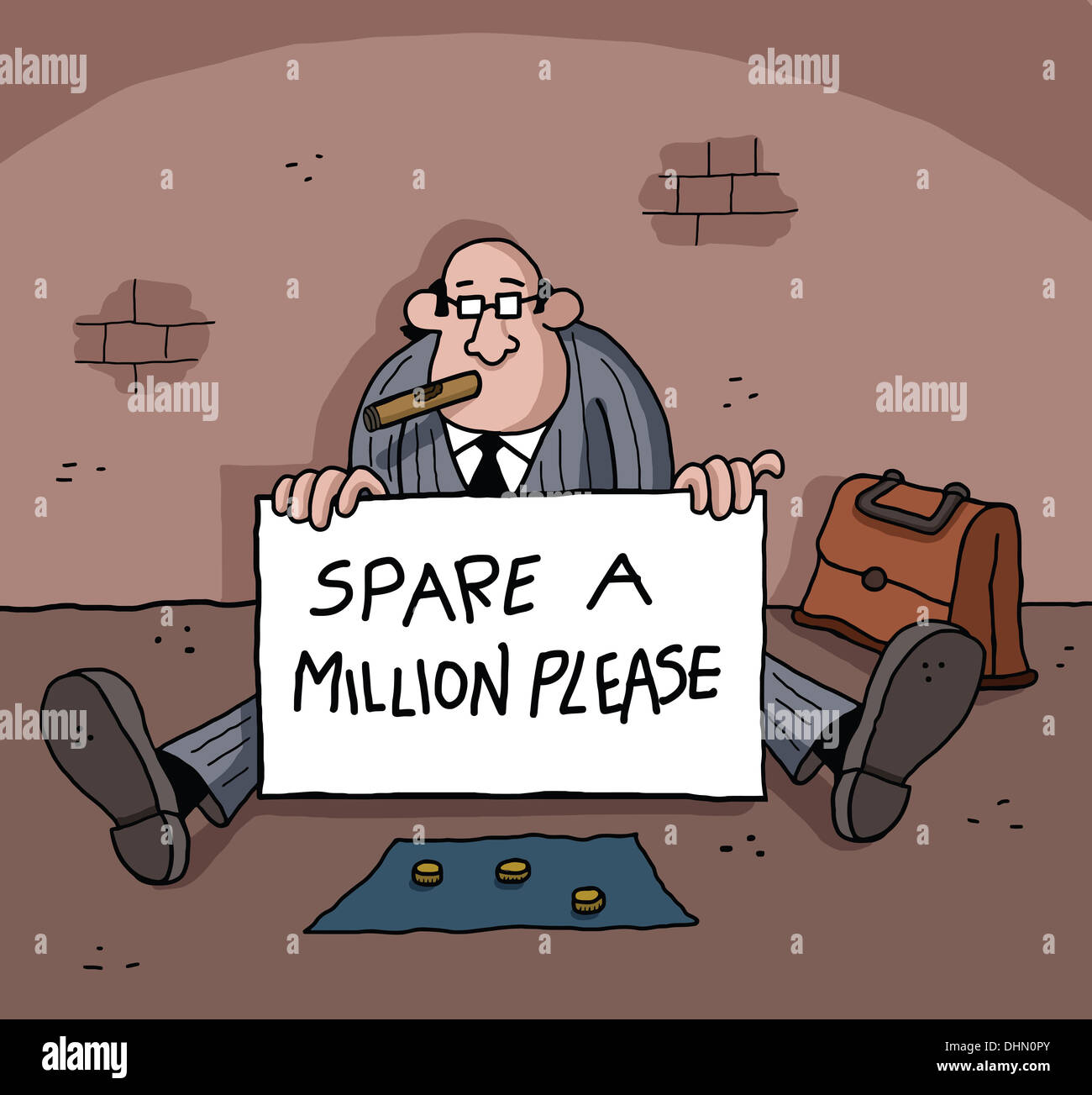 Beggar With Sign Funny