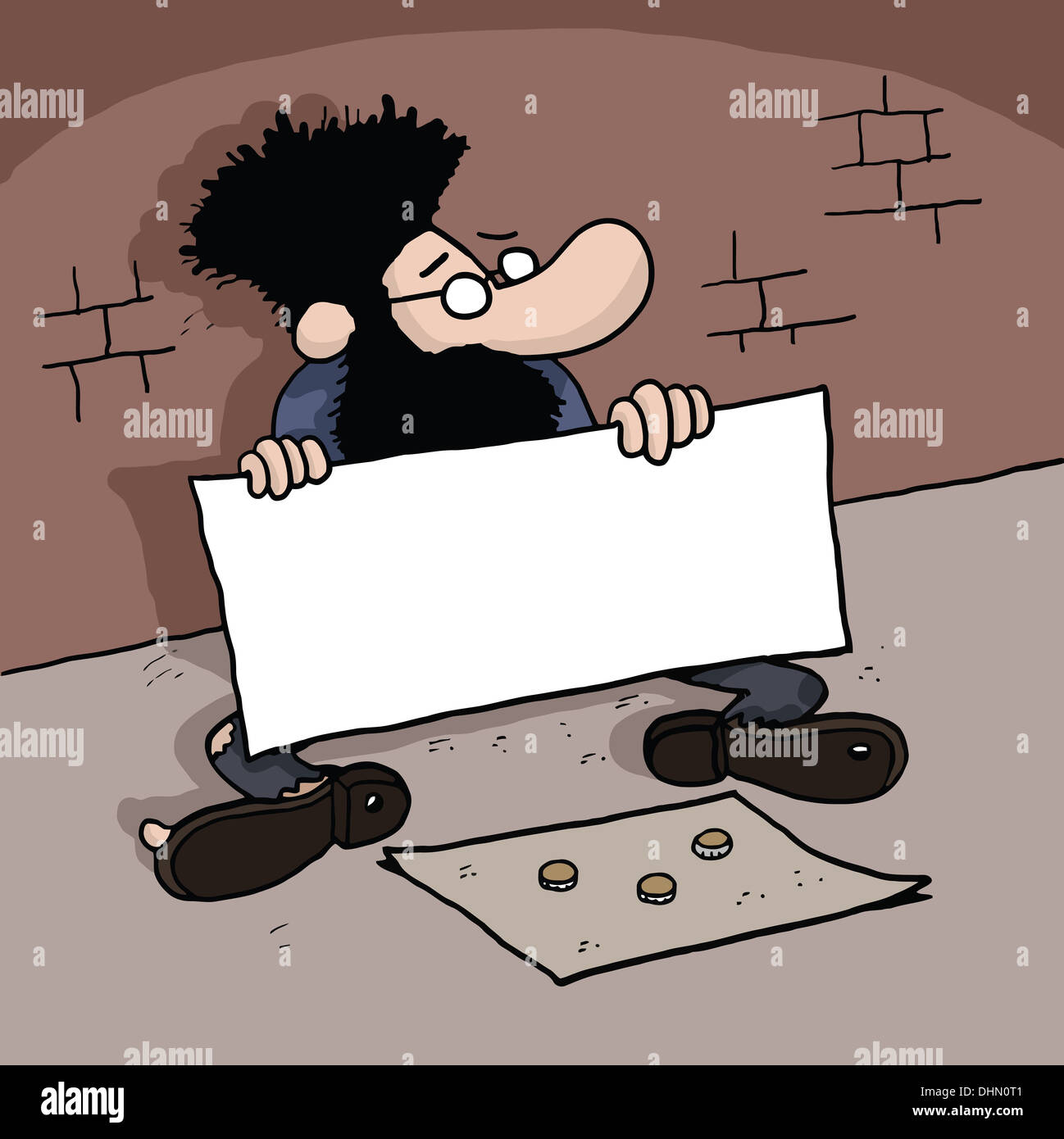 Homeless beggar cartoon hi-res stock photography and images - Alamy
