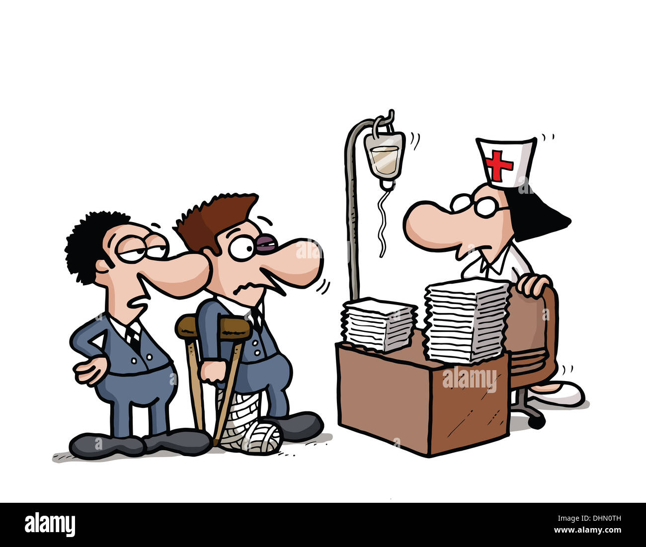 Accident at work funny Cut Out Stock Images & Pictures - Alamy