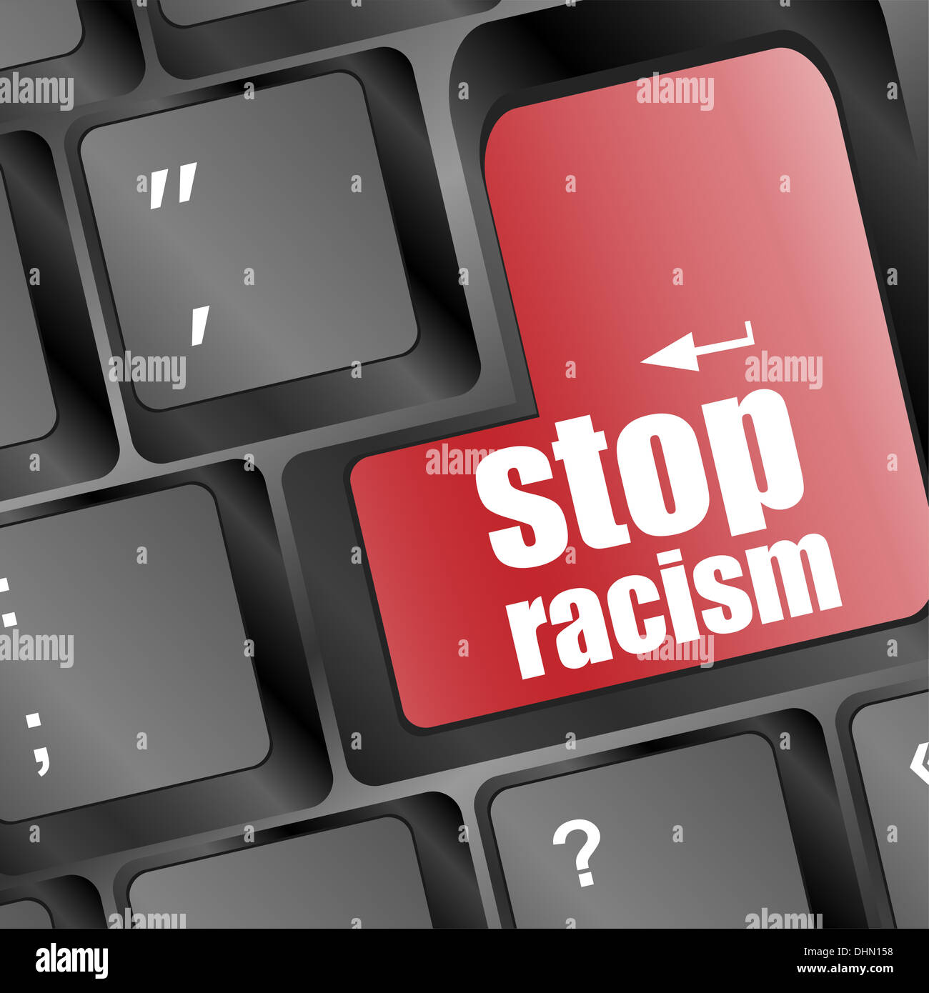 stop racism concept by keyboard keys Stock Photo - Alamy