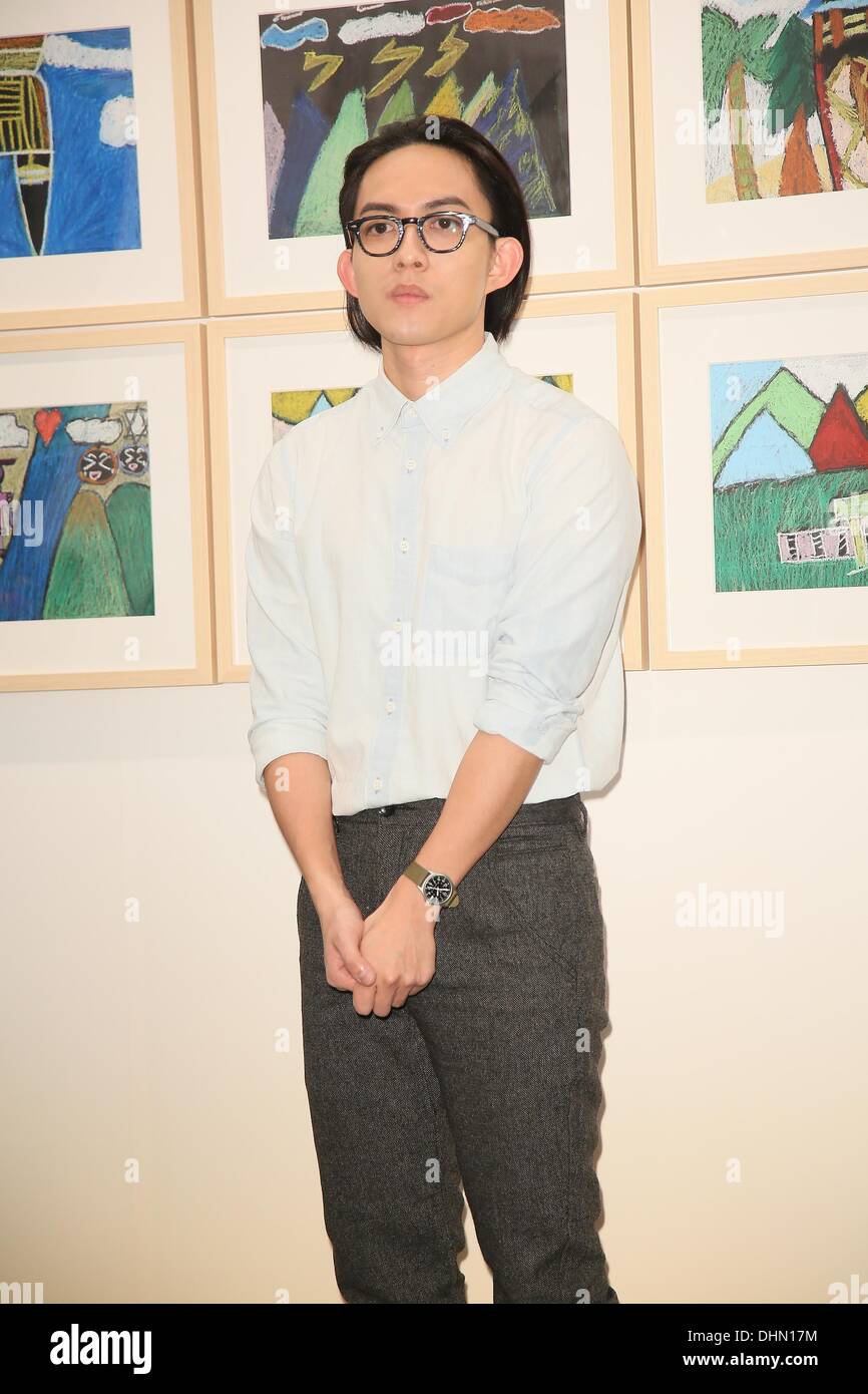 Singer Yoga Lin attends Taipei International Art Exhibition in Taipei ...