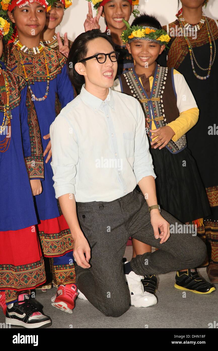 Singer Yoga Lin attends Taipei International Art Exhibition in Taipei ...