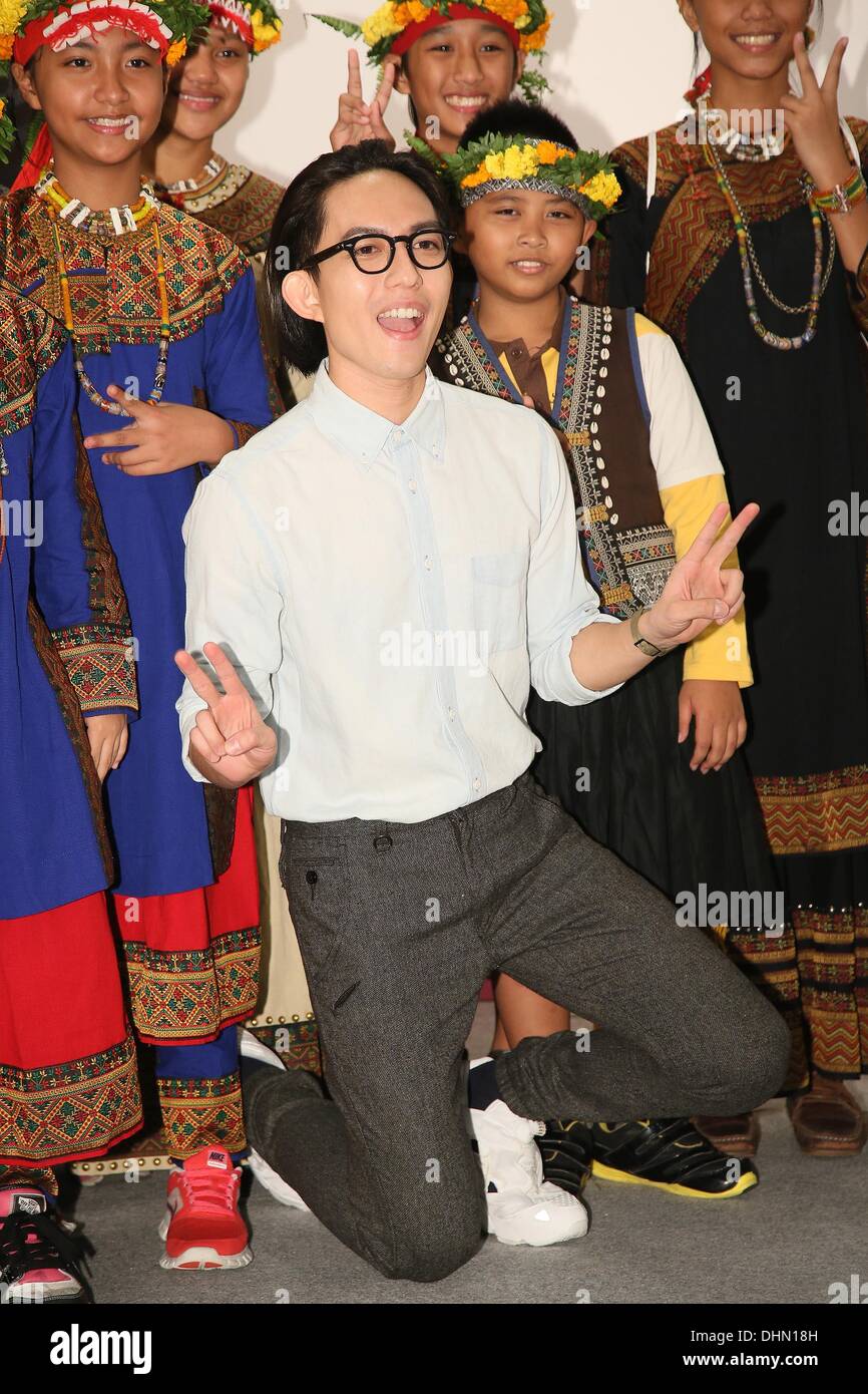 Singer Yoga Lin attends Taipei International Art Exhibition in Taipei ...