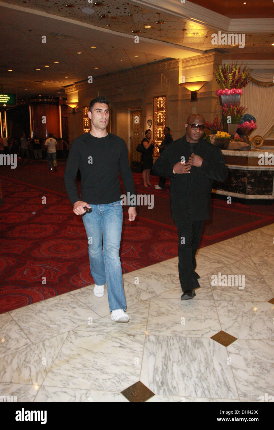 Adam Sabbagh leaves the MGM Grand Garden Arena after attending the ...