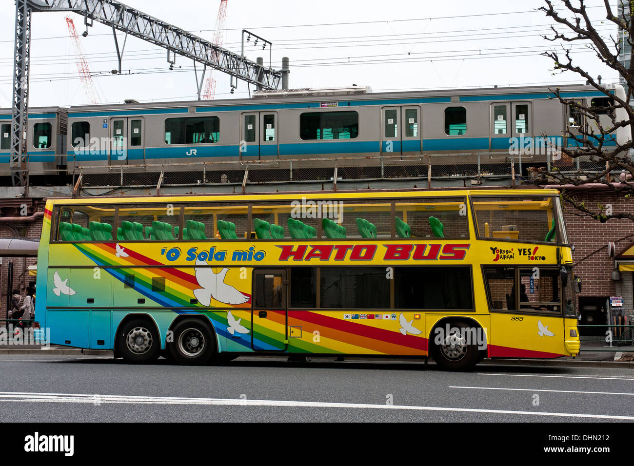 Tokyo Hato Tourism Sightseeing Bus High Resolution Stock Photography ...