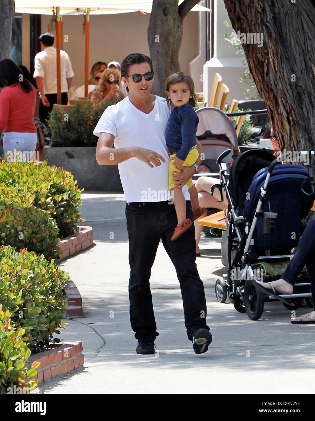 Scott Disick and his son Mason Disick enjoy a family day out in Malibu ...