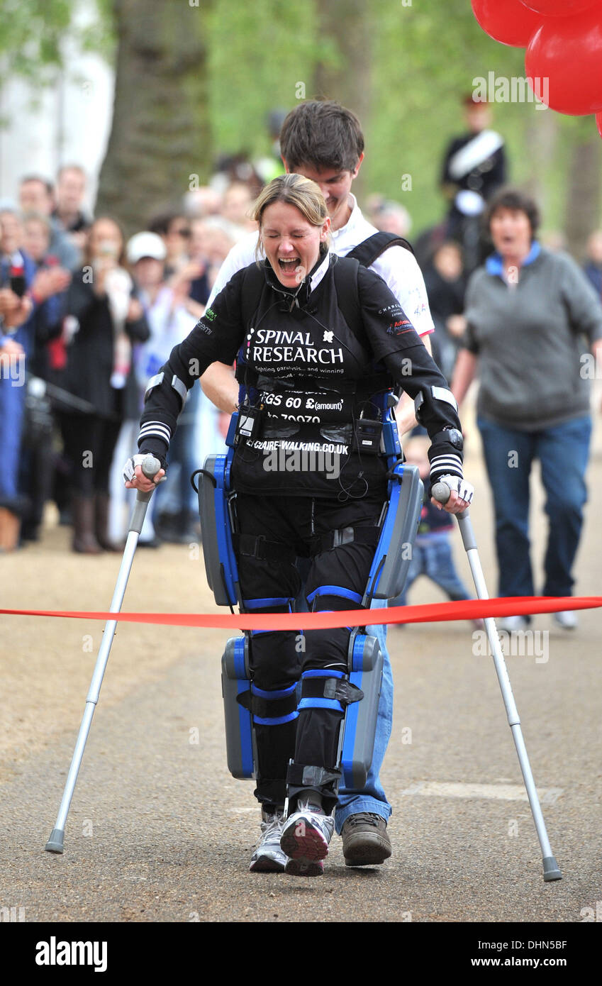 Claire Lomas, husband Dan Former horse rider Claire Lomas finishes the ...