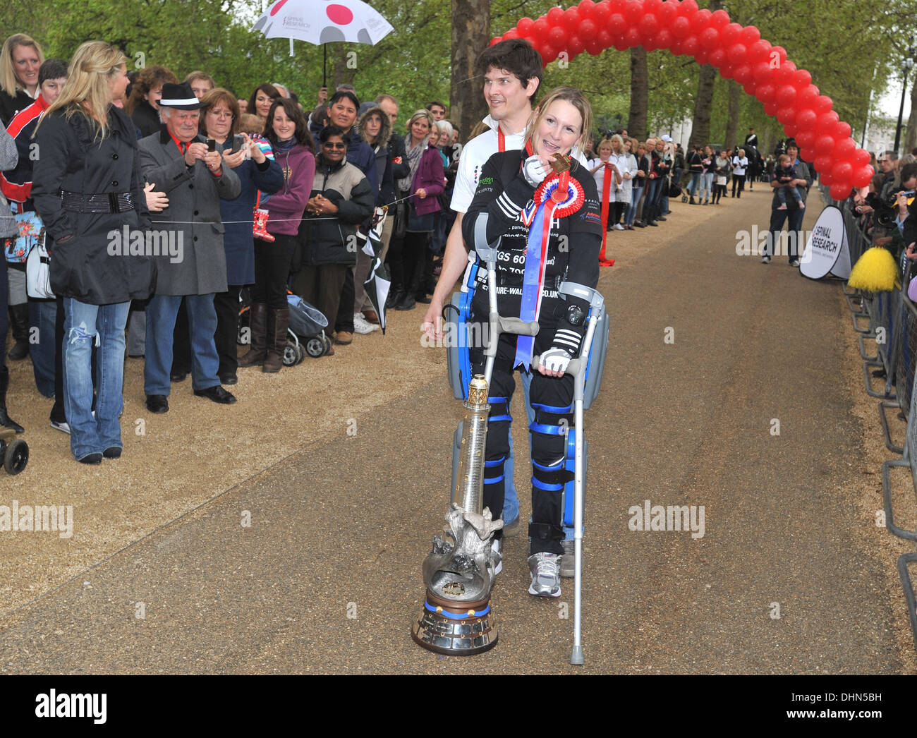 Claire Lomas, husband Dan Former horse rider Claire Lomas finishes the ...