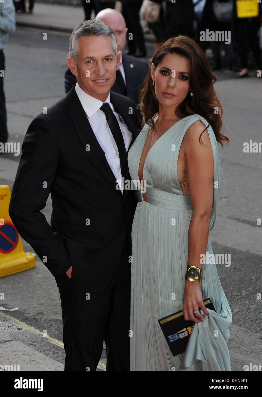 Gary Lineker and wife Danielle Lineker arriving at Claridges hotel ...