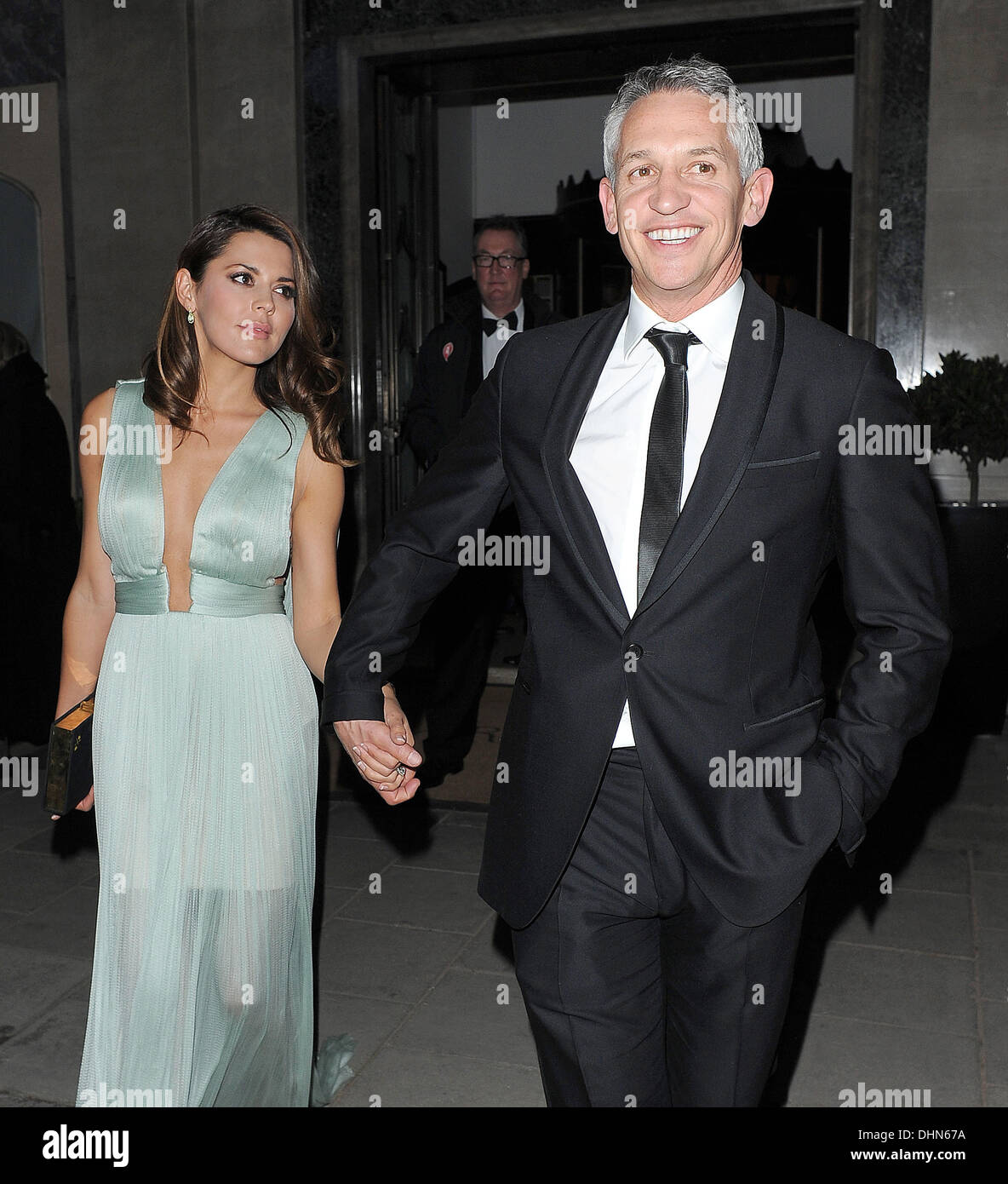 Gary Lineker and wife Danielle Lineker leaving Claridge's hotel. London ... Gary Lineker and wife Danielle Lineker leaving Claridge's hotel. London ...