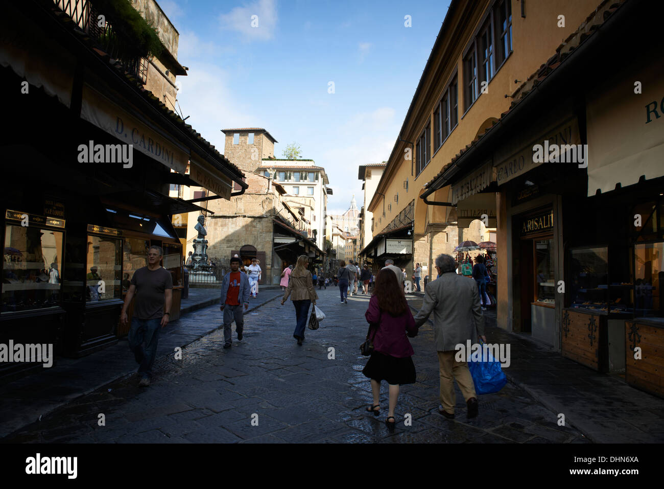 Shops on the Ponte Vecchio Florence Italy Stock Photo - Alamy