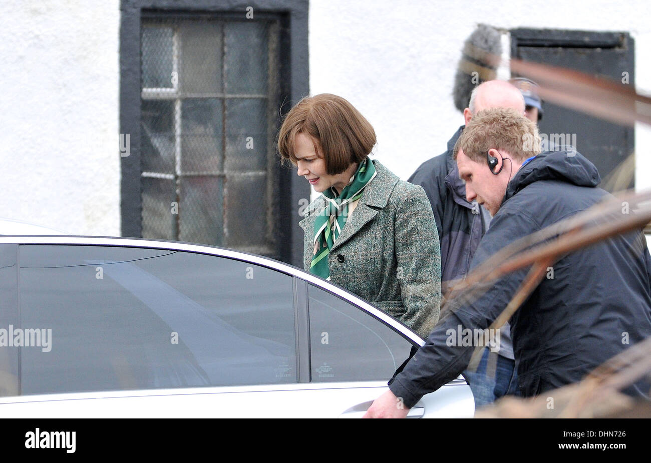 Nicole Kidman on the set of The Railway Man in Cockenzie. The film ...