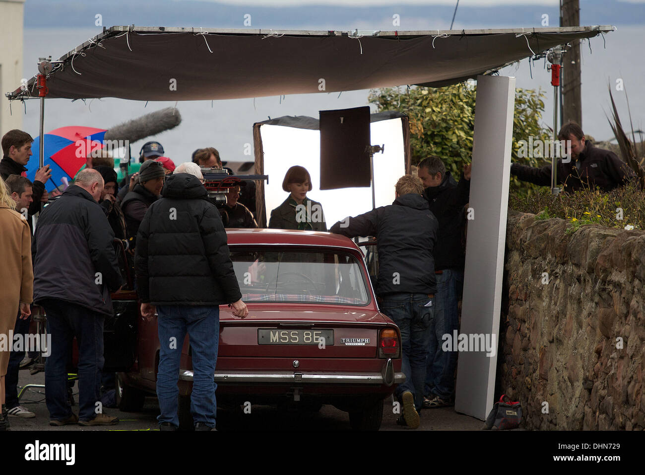 Nicole Kidman on the set of The Railway Man in Cockenzie. The film ...