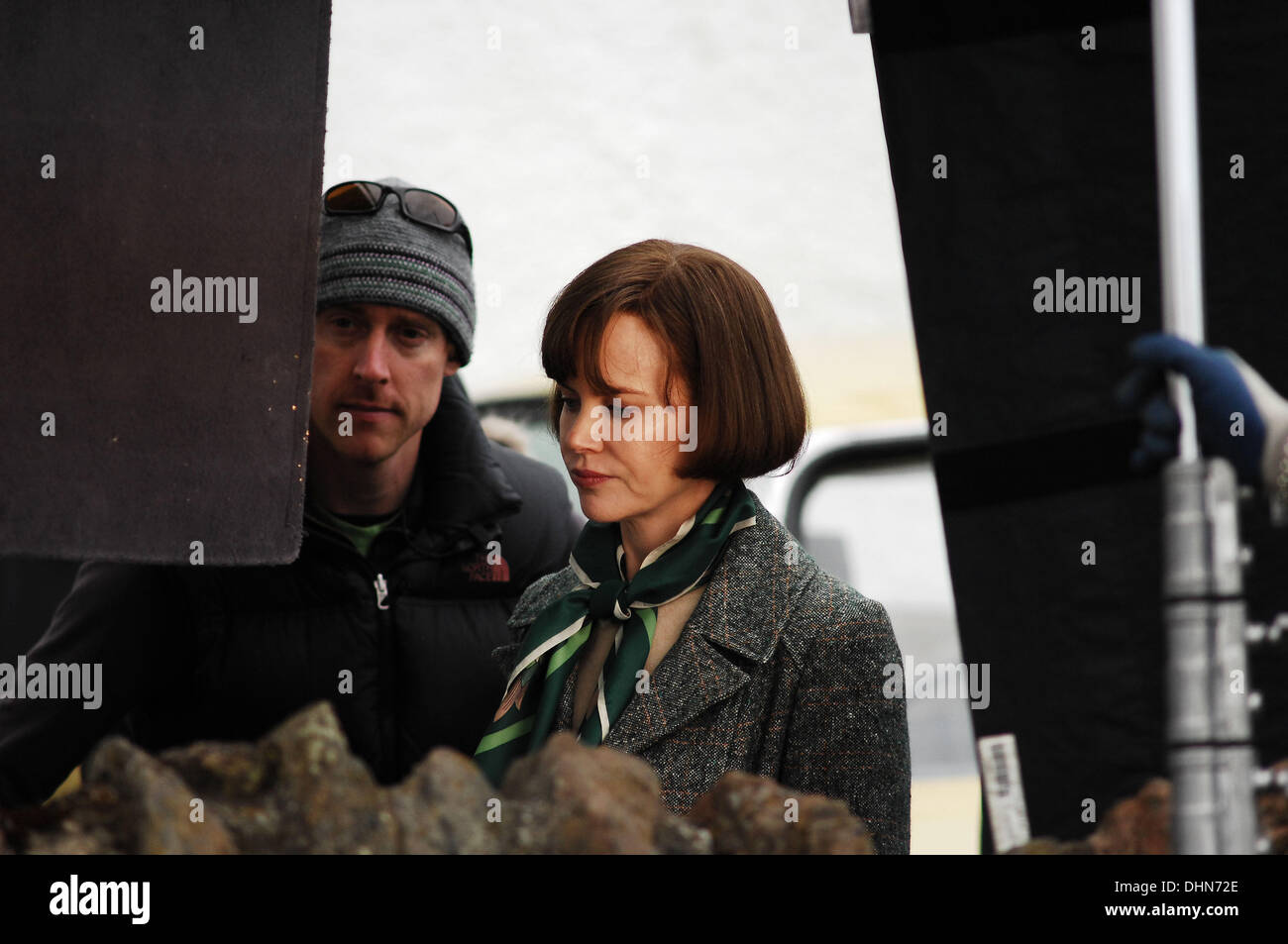 Nicole Kidman on the set of The Railway Man in Cockenzie. The film ...