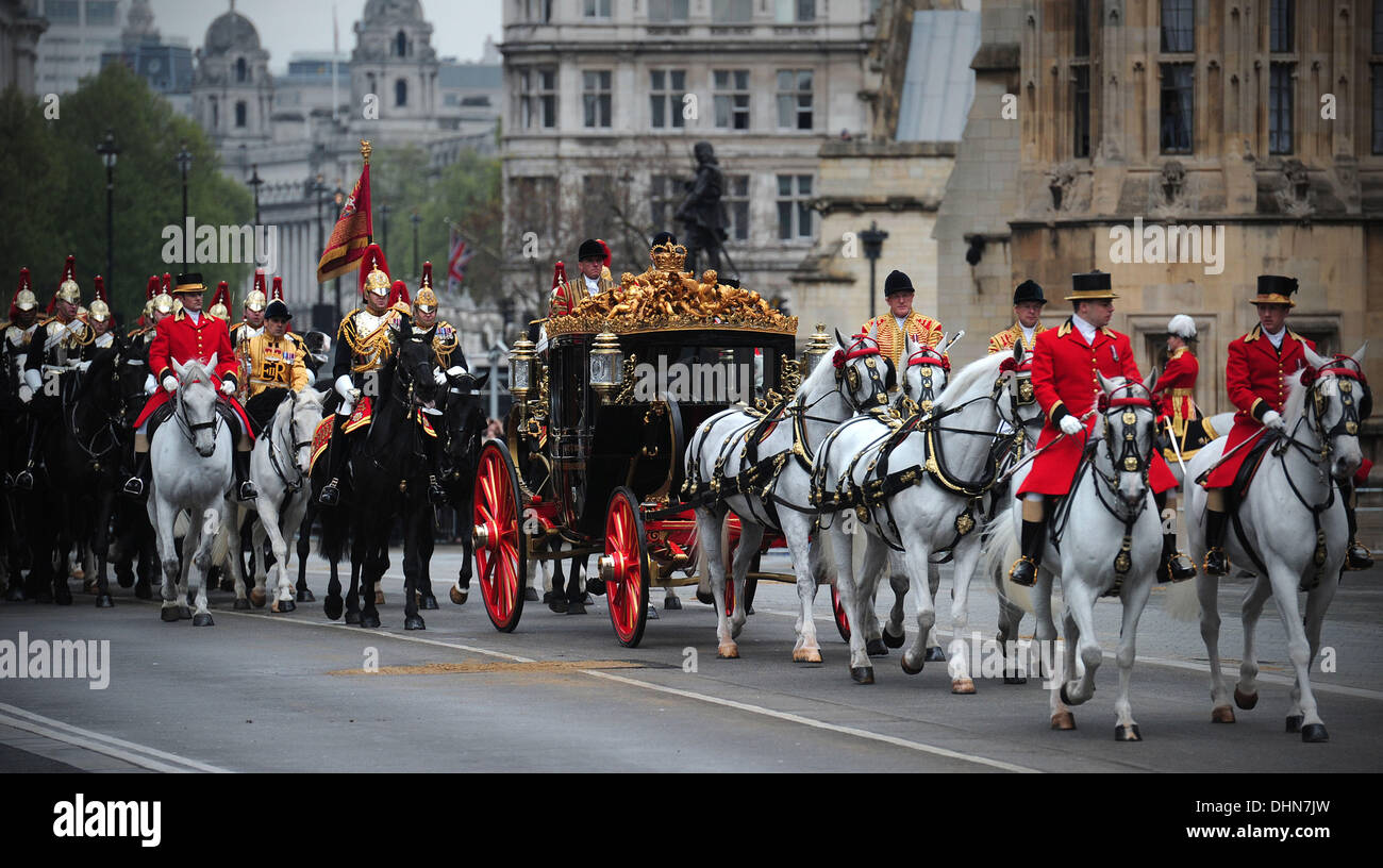 The Australian State Coach carrying Britain's Queen Elizabeth II ...