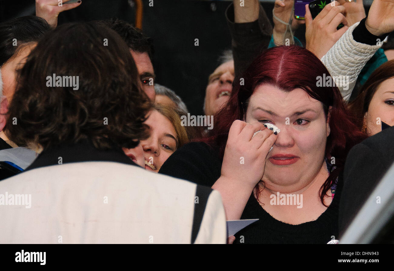 Crying Fan UK premiere of 'Dark Shadows' at The Empire Cinema ...
