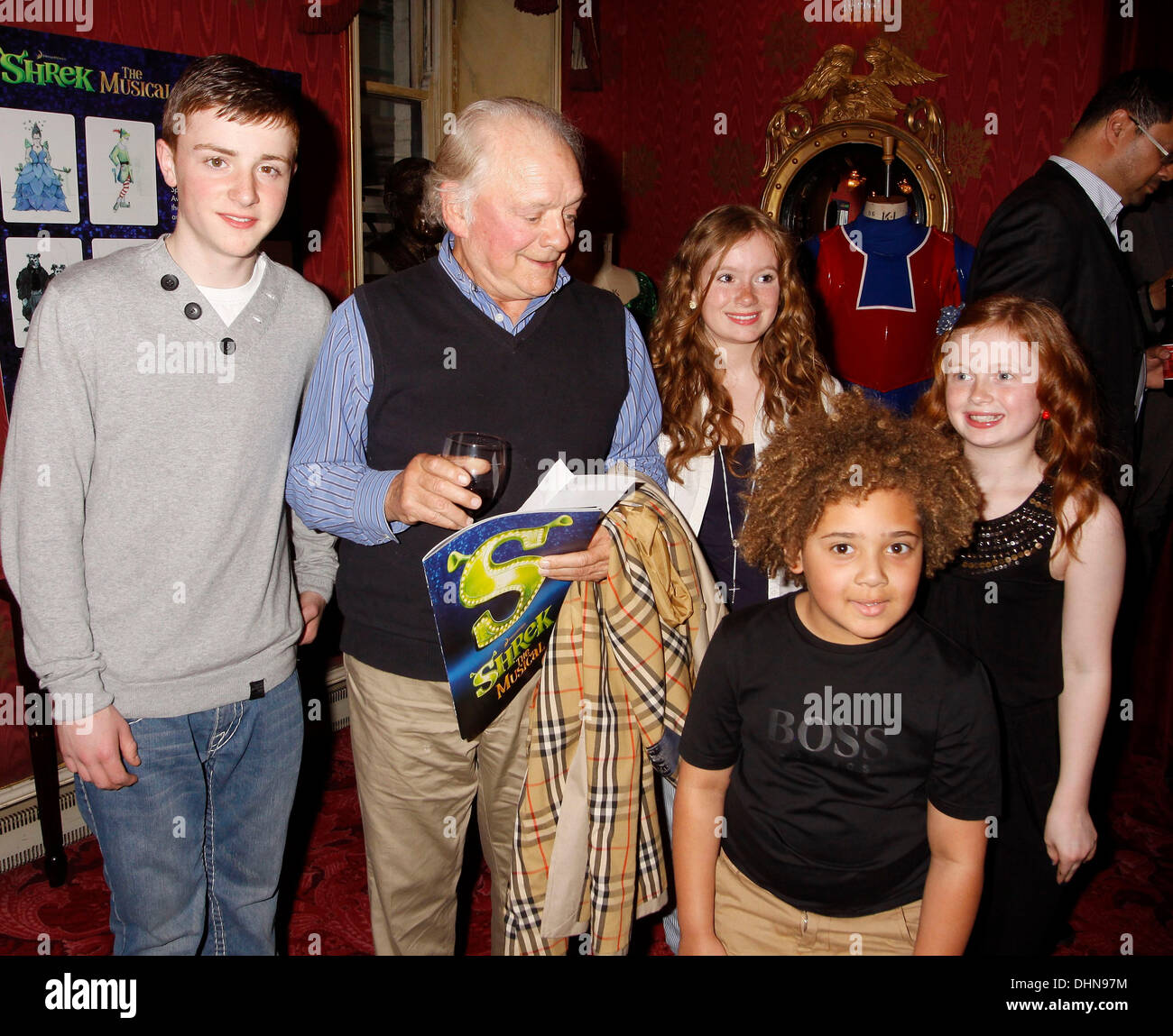 James Forde, David Jason, Maisie Smith and Devon Higgs 'Shrek The ...