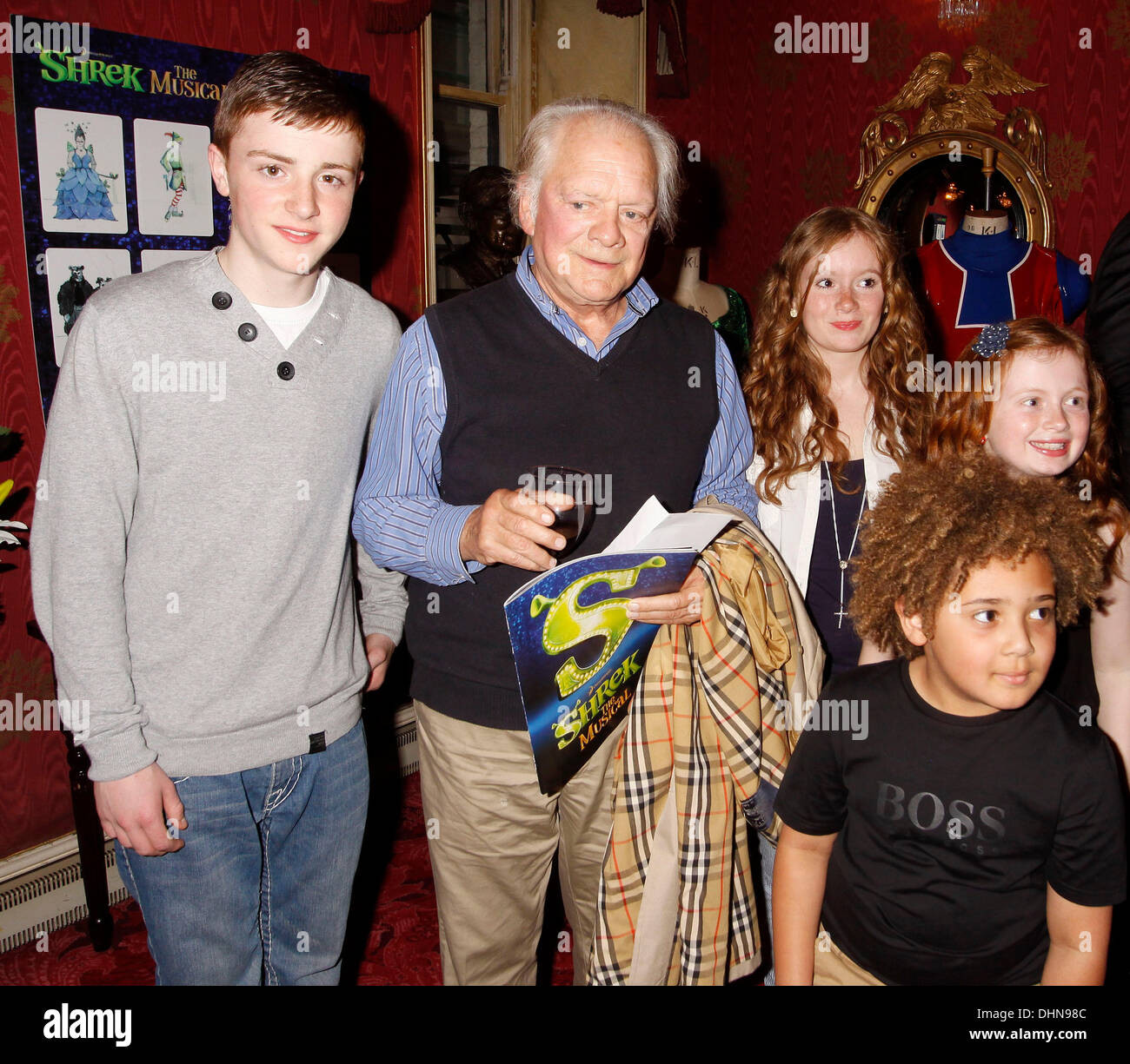 James Forde, David Jason, Maisie Smith, Devon Higgs 'Shrek The Musical ...