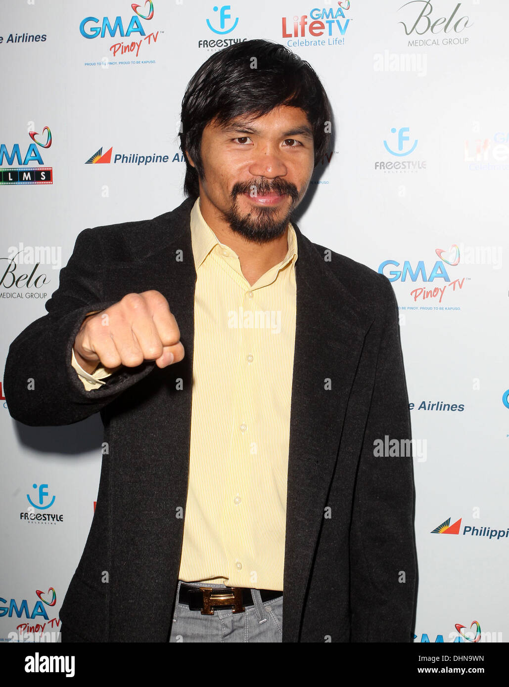Manny Pacquiao attending a screening of Freestyle Releasing's "The Road ...