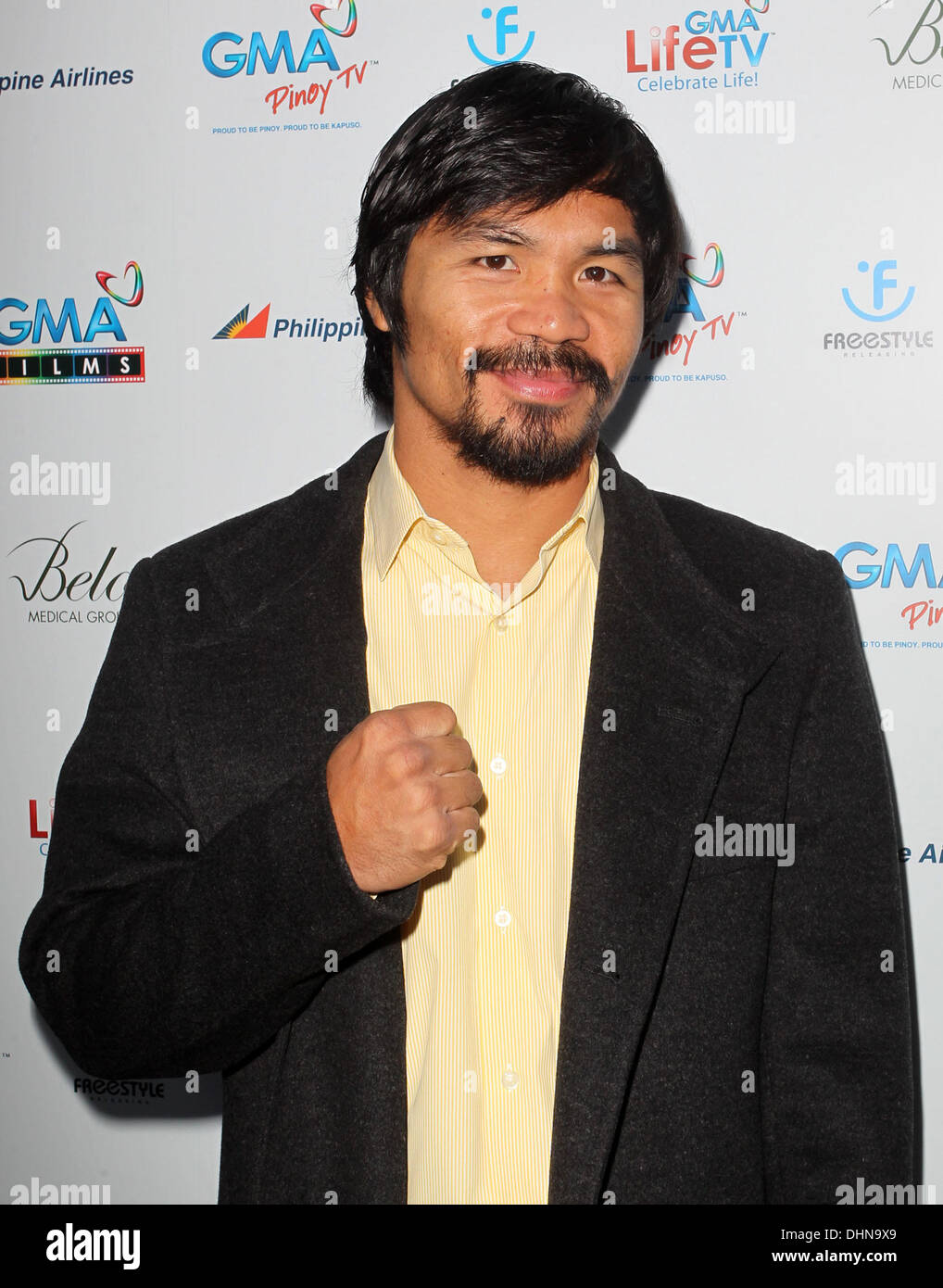 Manny Pacquiao attending a screening of Freestyle Releasing's "The Road ...