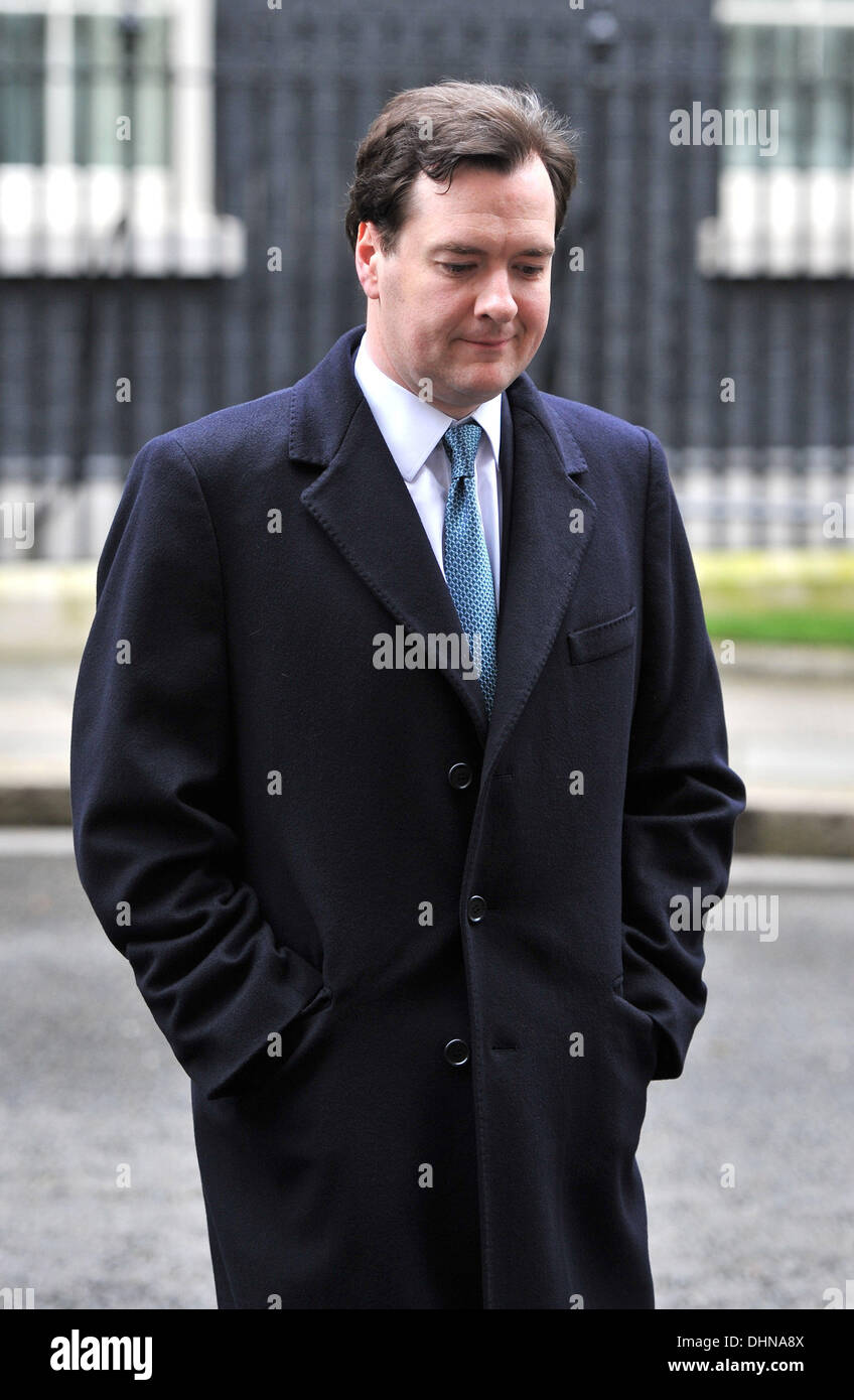 Chancellor George Osborne leaves 11 Downing Street after a meeting with ...