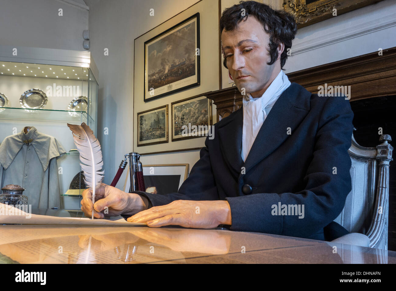 Arthur Wellesley, commander of allied armies in his headquarters during ...
