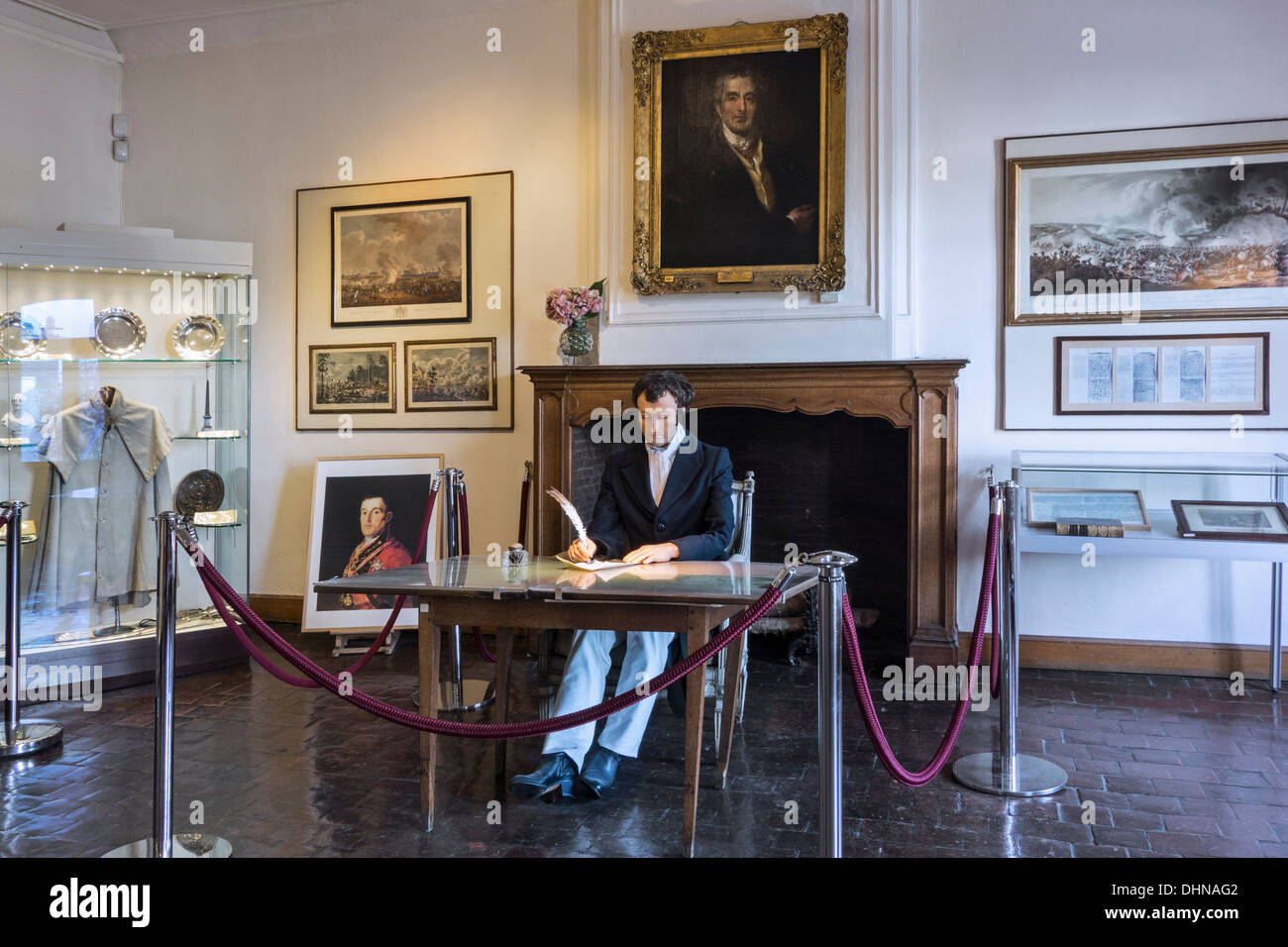 Arthur Wellesley, commander of allied armies in his headquarters during ...