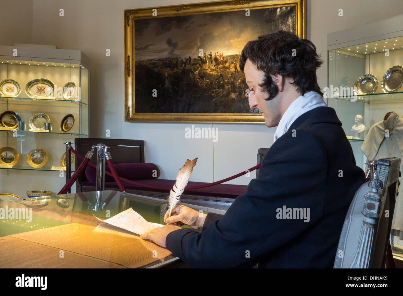 Arthur Wellesley, commander of allied armies in his headquarters during ...