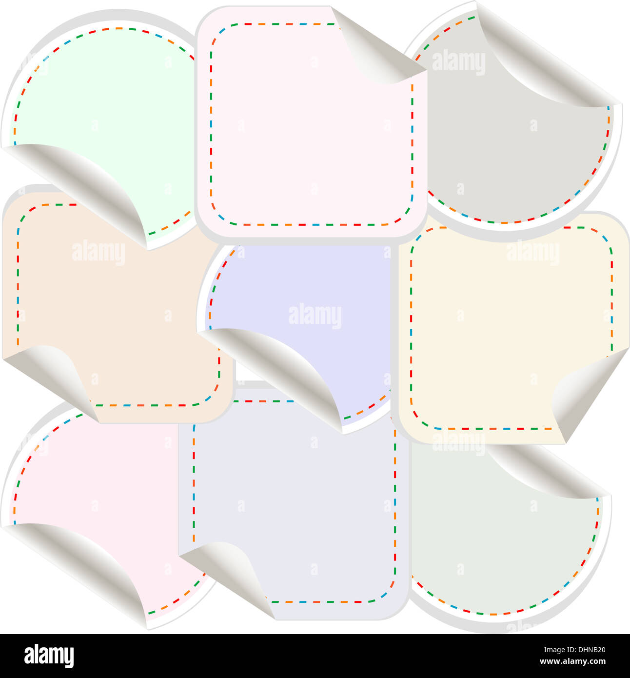 blank stickers label tag set Stock Photo - Alamy