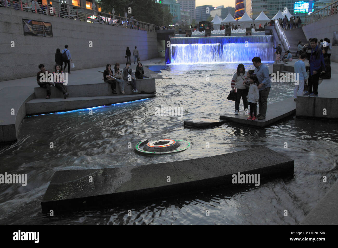 South Korea, Seoul, Cheong-gye Stream, people Stock Photo - Alamy