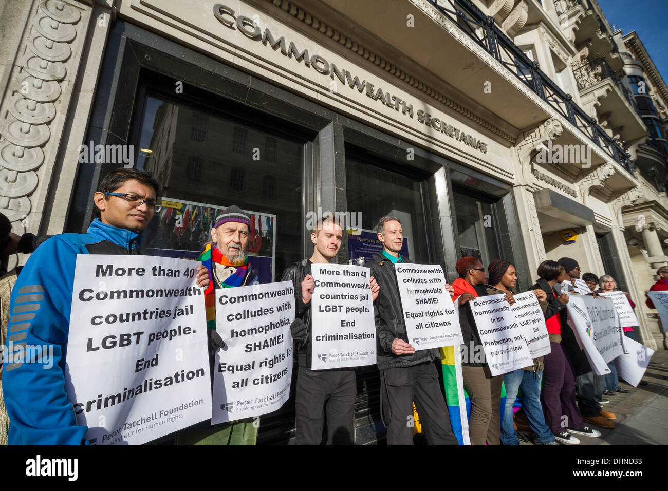 London, UK. 13th November 2013. LGBTI equality protest and rally at ...