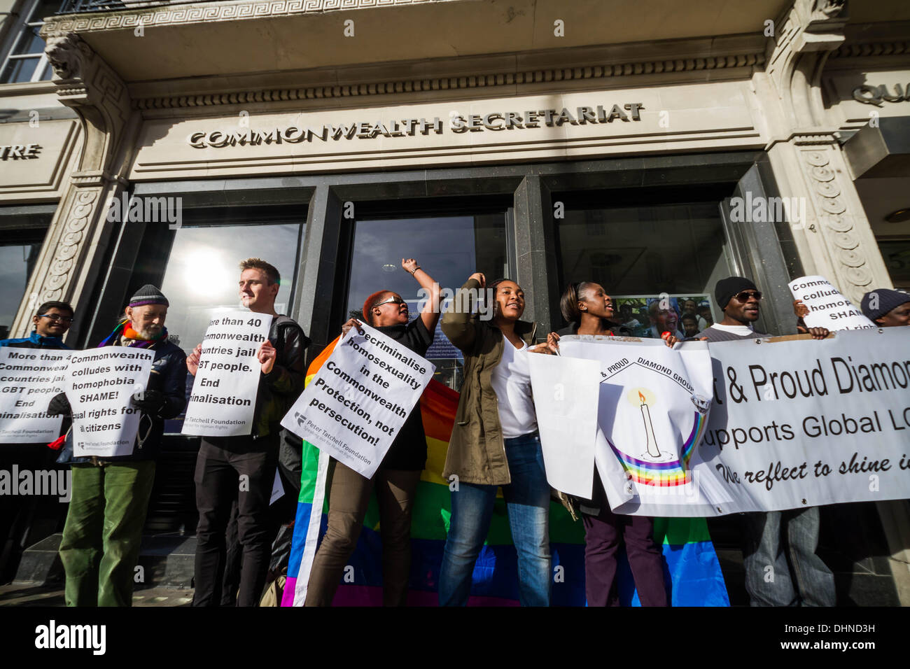 London, UK. 13th November 2013. LGBTI equality protest and rally at ...