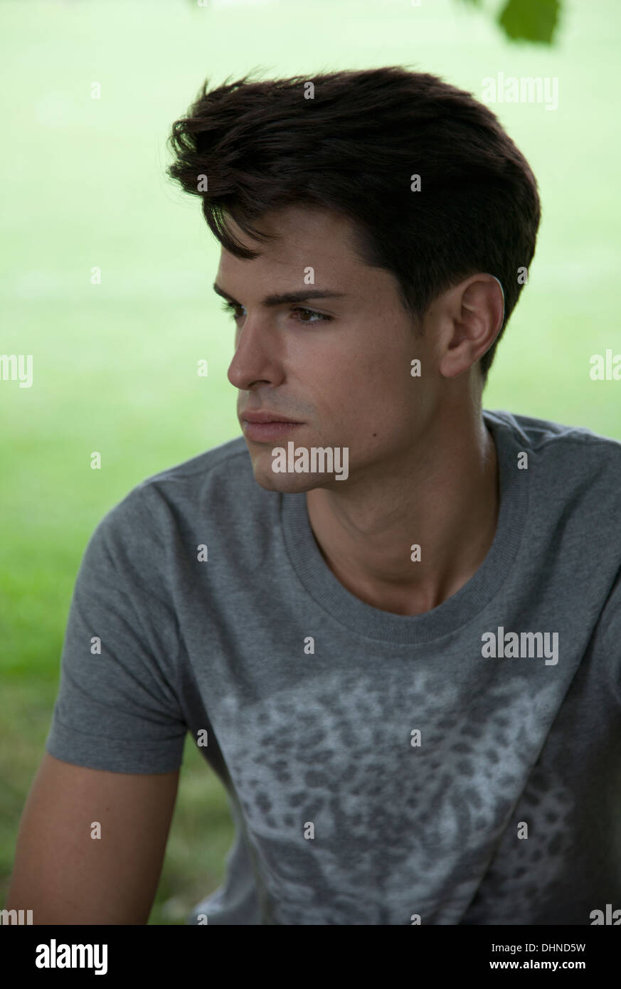 Young Man Outdoors Portrait Stock Photo - Alamy