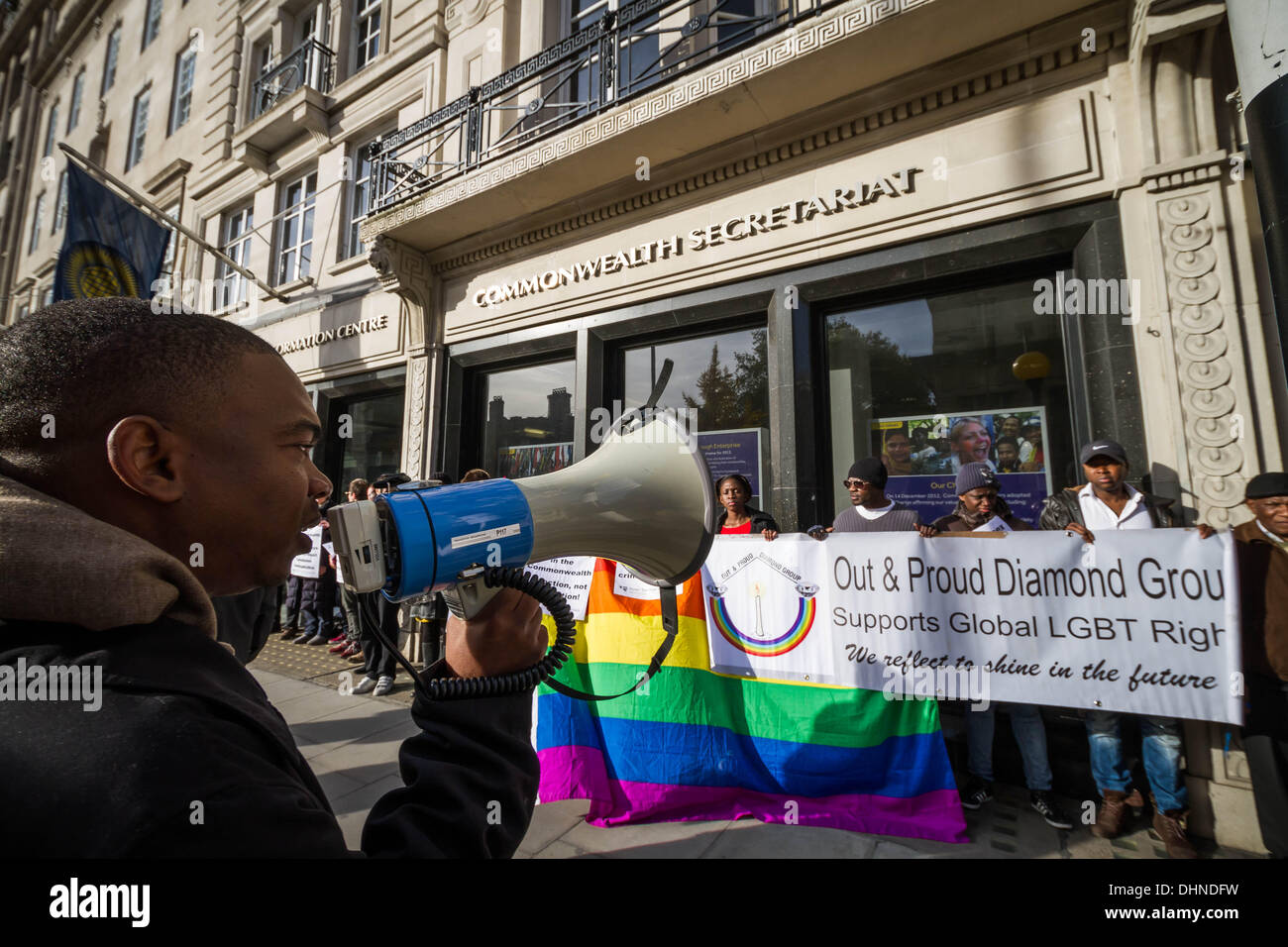 London, UK. 13th November 2013. LGBTI equality protest and rally at ...