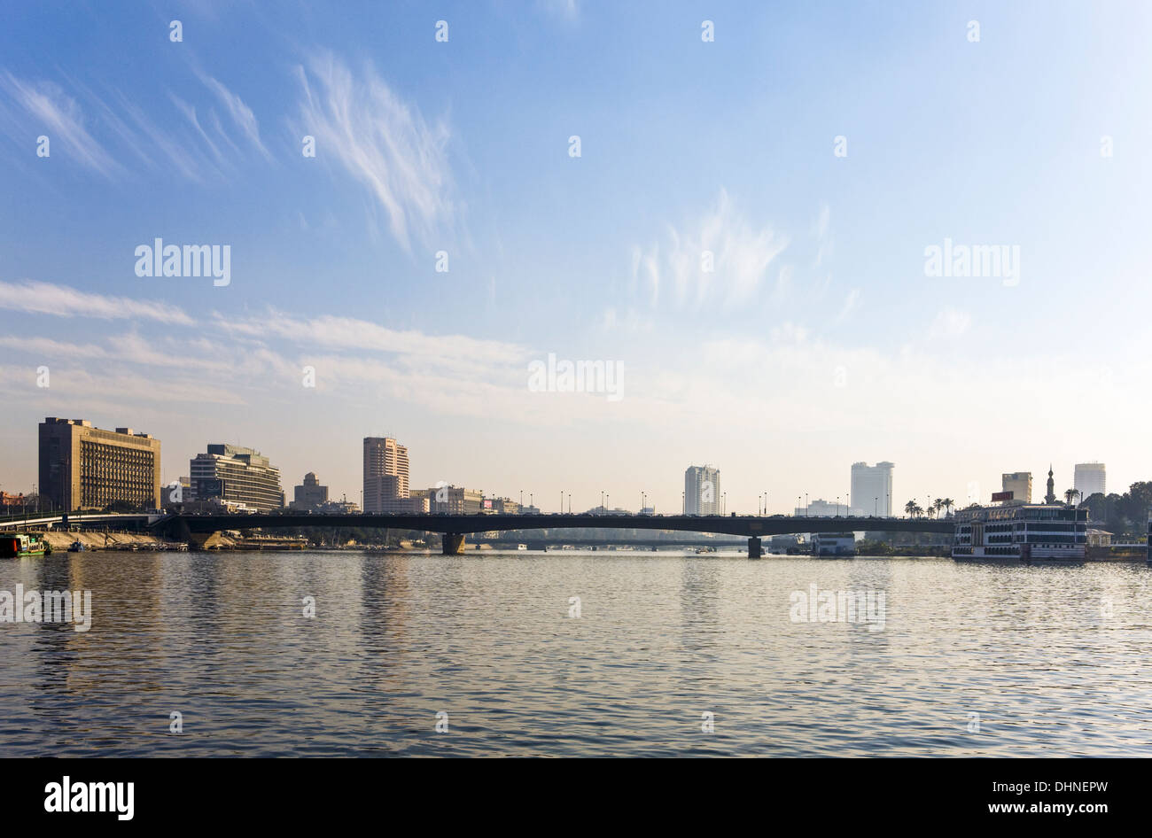 Africa, Egypt, Cairo,view of the city from the Nile river Stock Photo ...
