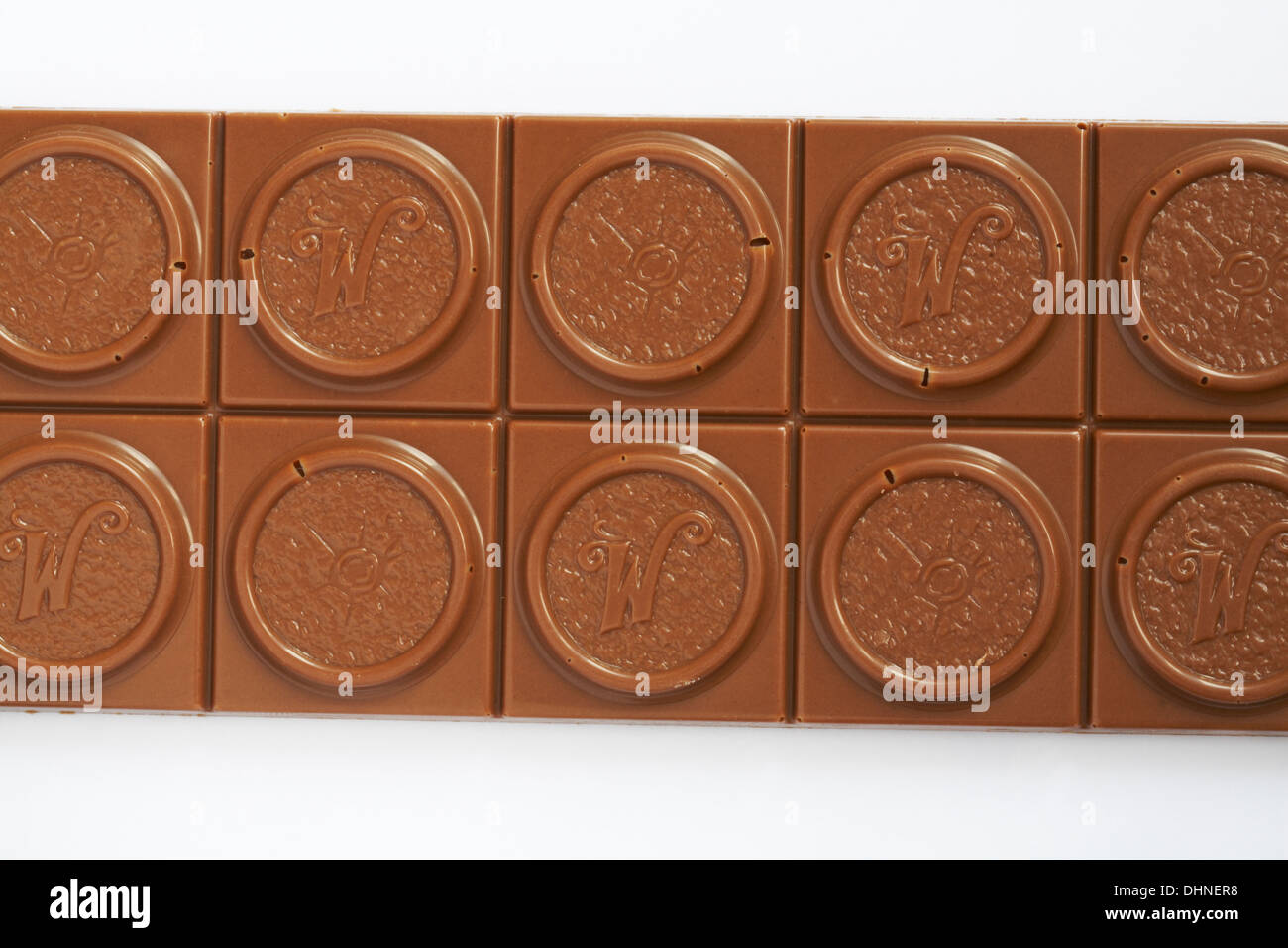 New Wonka Creme Brulee flavoured chocolate bar out of wrapper Stock ...