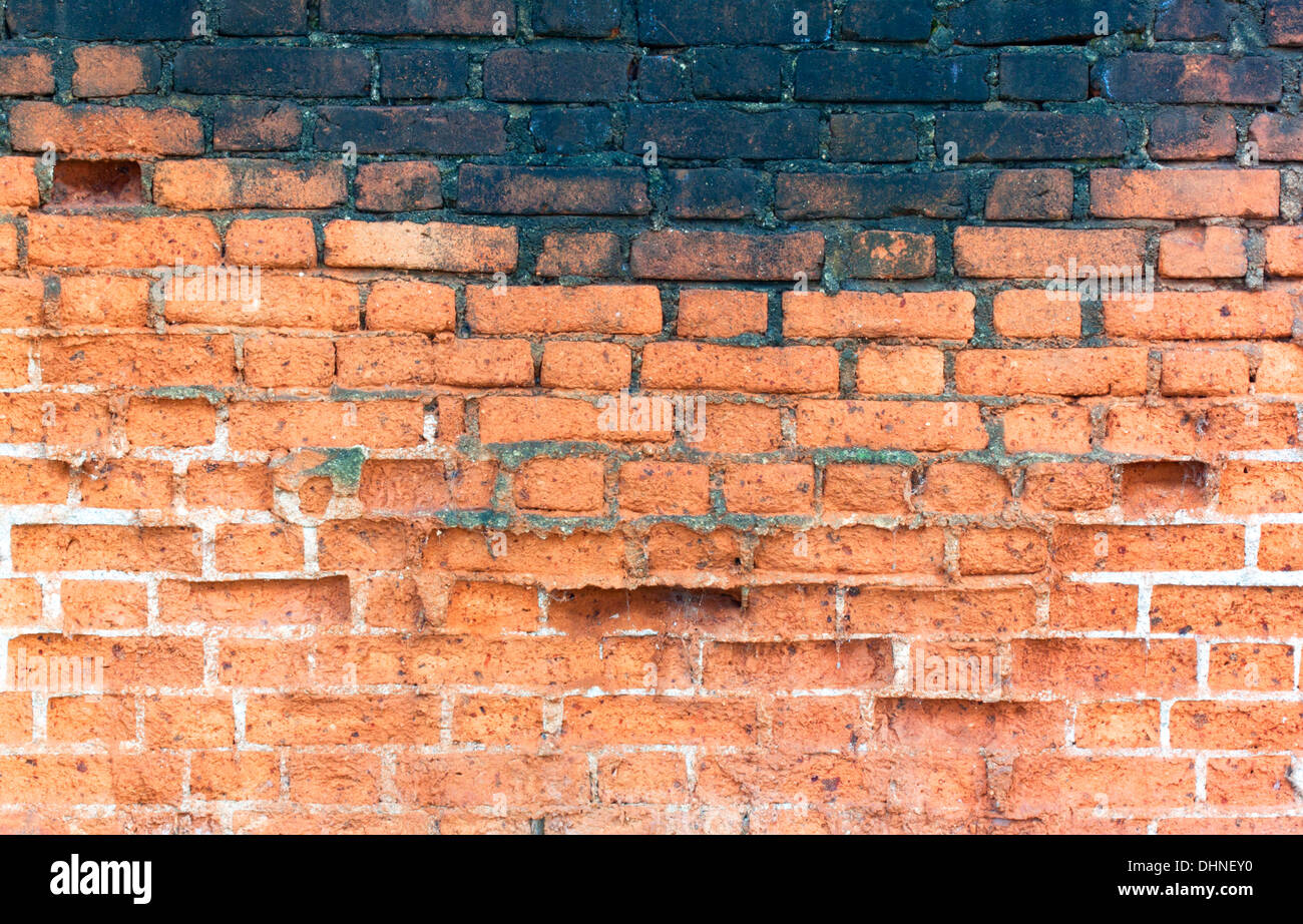 Decayed, cracked concrete vintage brick wall background Stock Photo - Alamy