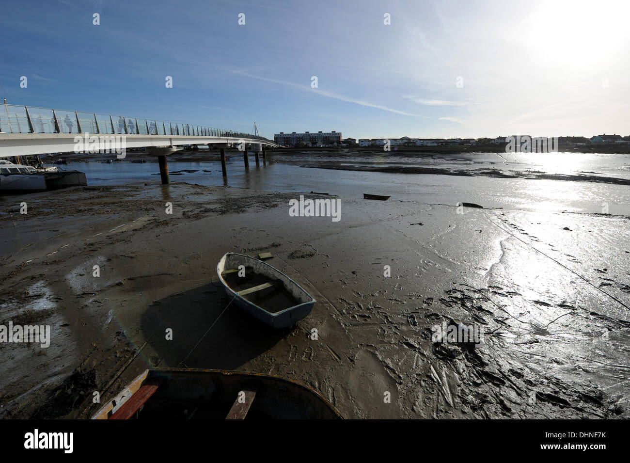 Adur Ferry Bridge footbridge Shoreham by sea West Sussex UK Stock Photo ...