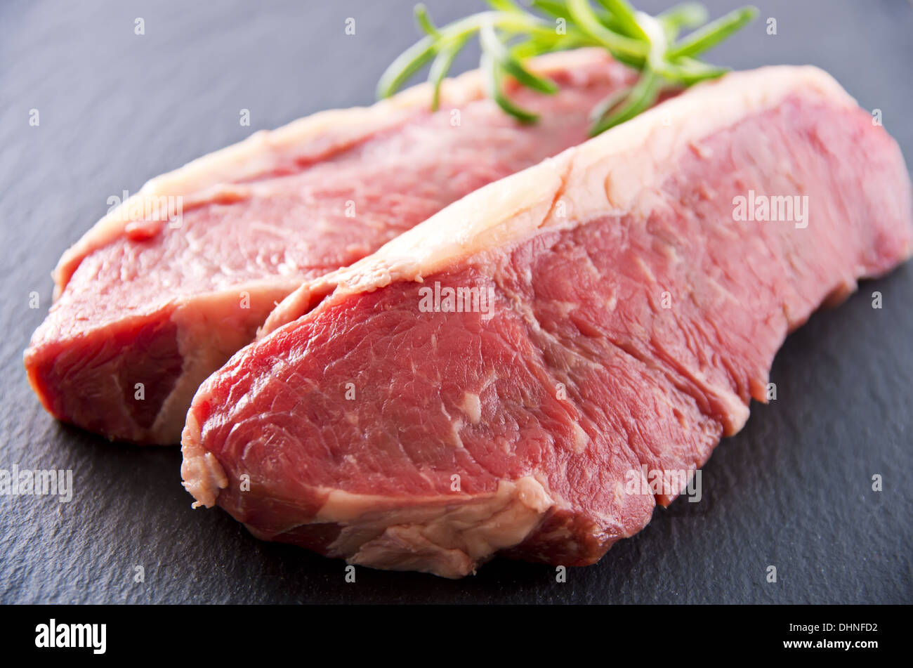 rib eye beef steaks as close up Stock Photo - Alamy