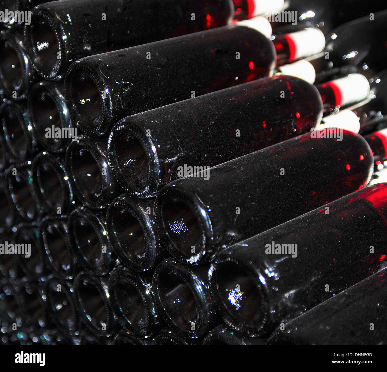 Old bottles of red wine Stock Photo - Alamy