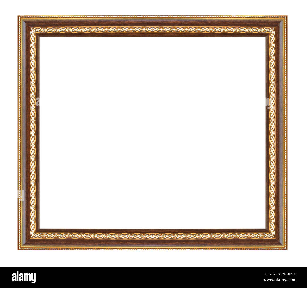 Classic wooden frame isolated on white background Stock Photo - Alamy