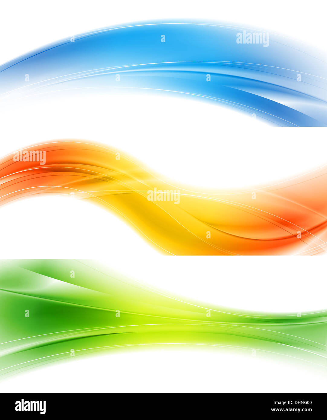 Colourful banners with abstract waves. Vector design eps 10. Gradient ...