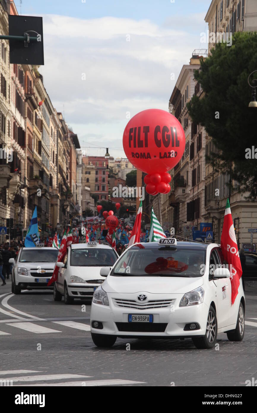 Rome, Italy. 13th Nov, 2013.General Strike Rally against Government ...
